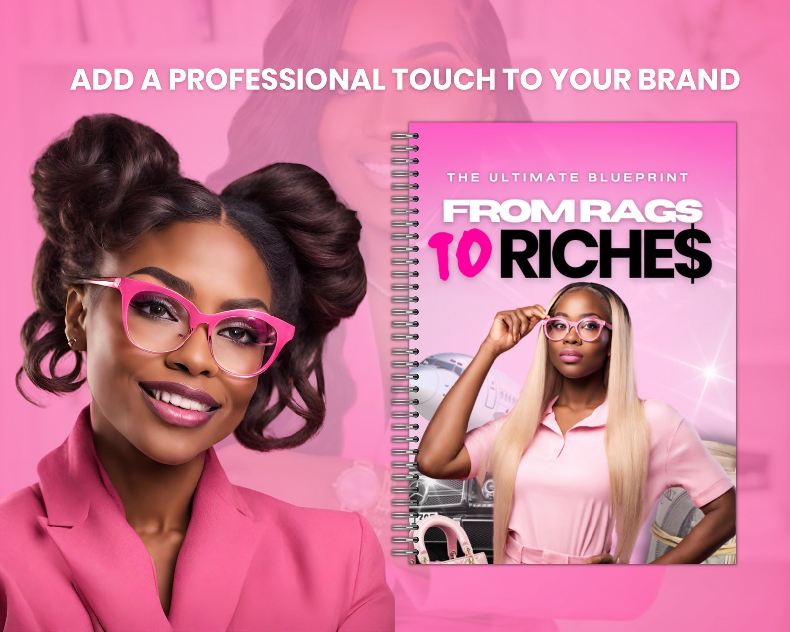 E- Book Cover Template,pink D.I.Y Digital Book,cash Flowing Clientele E ...