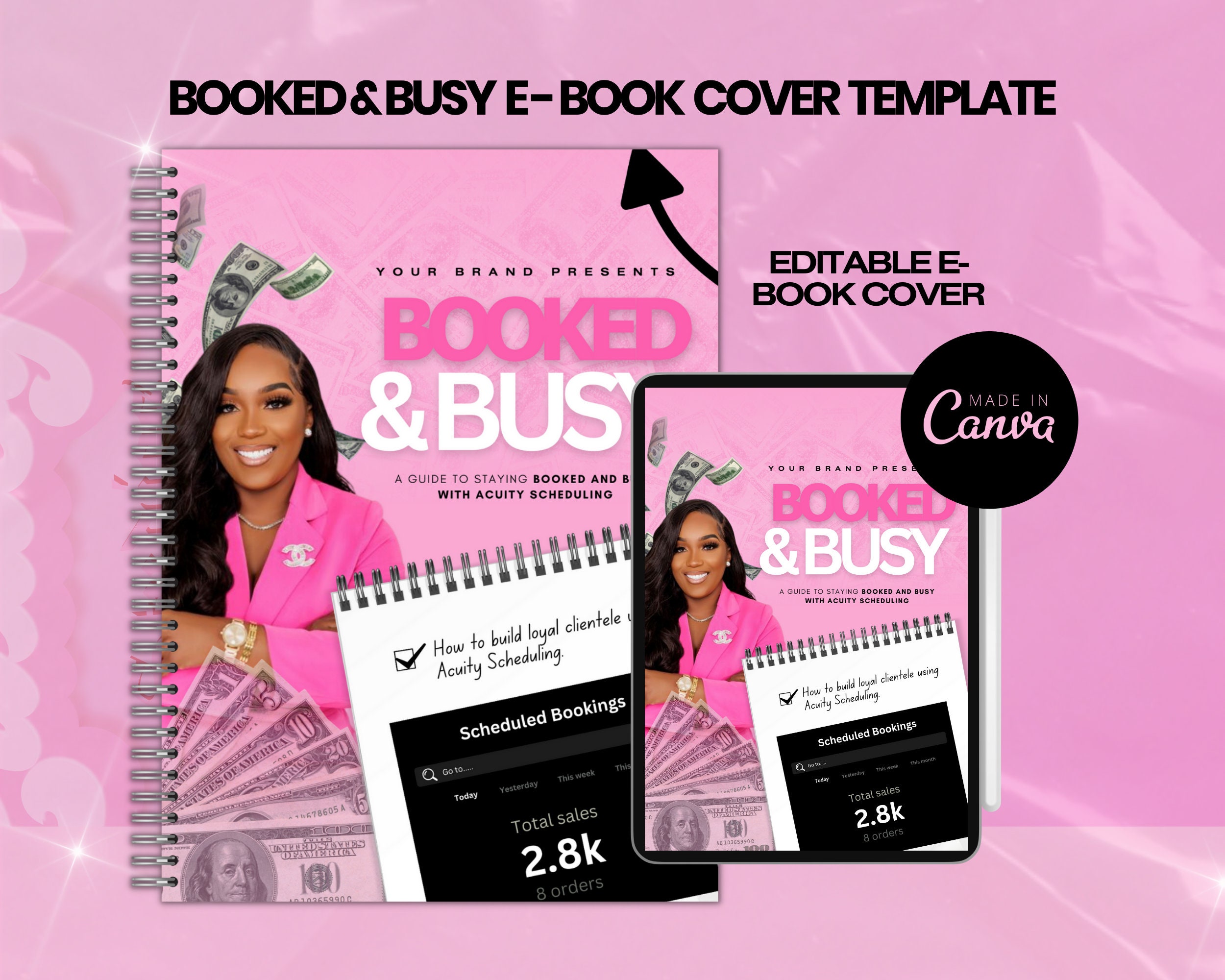 Pink Financial Freedom E Book Cover, Book Cover Design, Training Manual ...