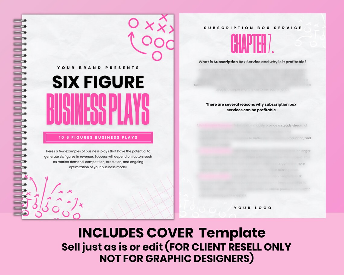 E- Book Cover Template,pink D.I.Y Digital Book,cash Flowing Clientele E ...