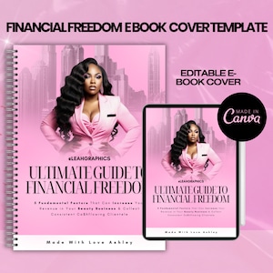 Pink Financial Freedom E Book Cover, Book Cover Design, Training Manual ...