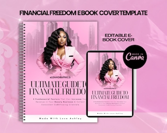 Pink Financial Freedom E Book Cover, Book Cover Design, Training Manual ...
