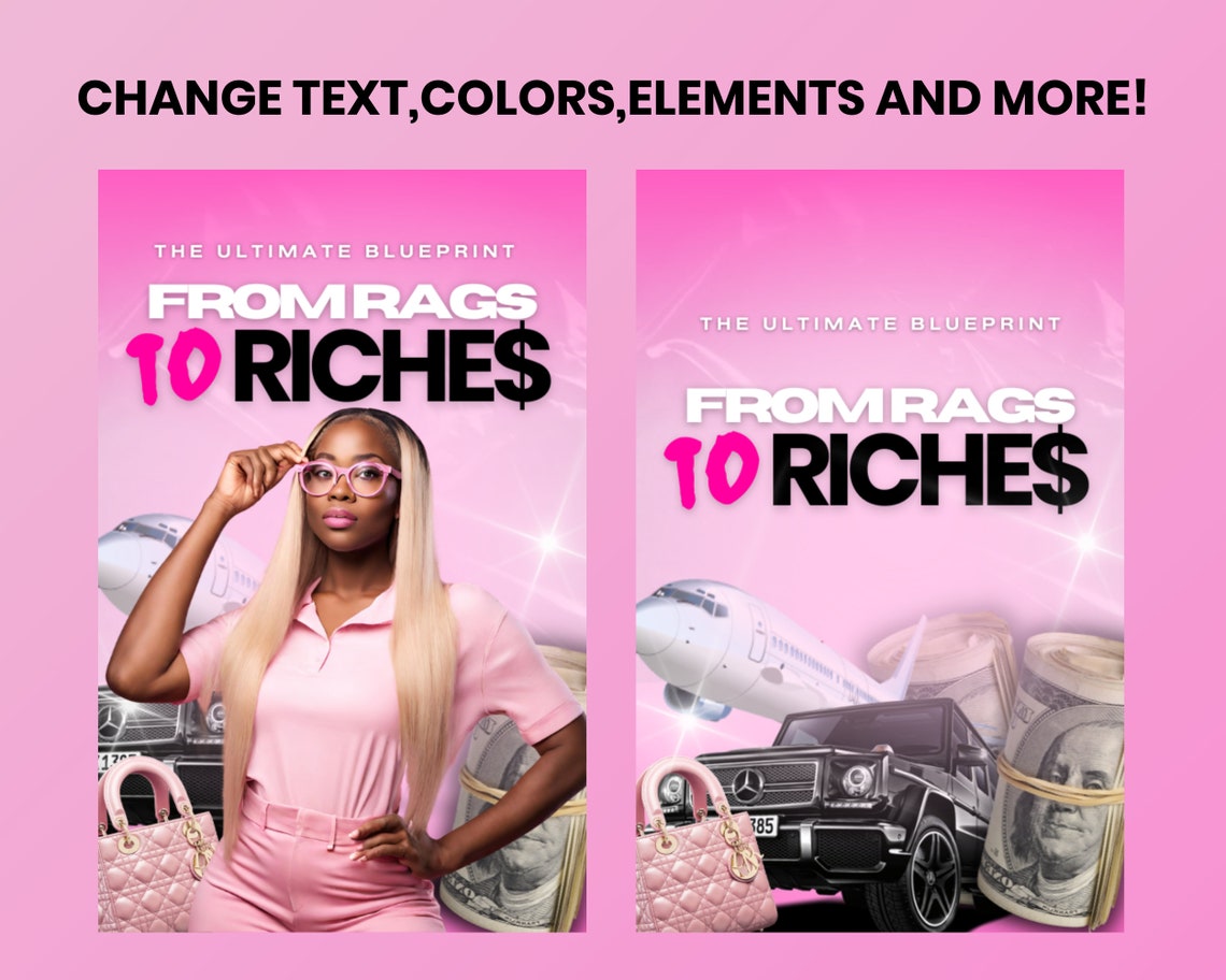 E Book Cover Template,pink D.I.Y Digital Book,cash Flowing Clientele E ...