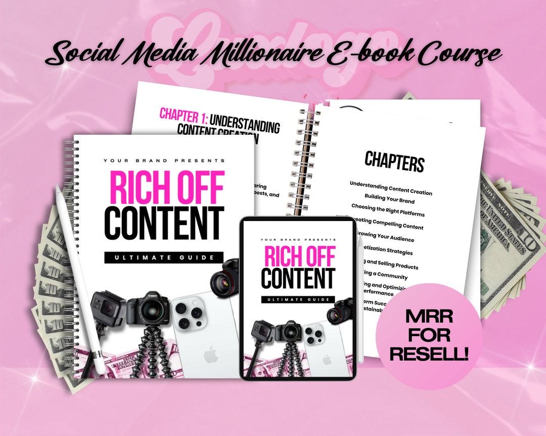 Rich off Content E-BOOK COURSE Template,grow Your Content, White Label E-book Training Manual E ...