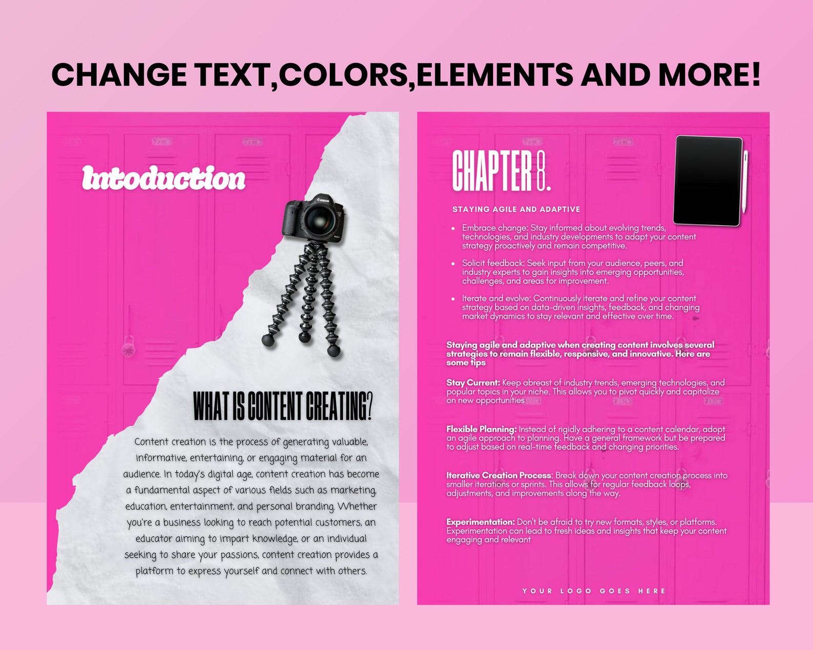 E-BOOK COVER Template,grow Your Content,content Creating Training ...