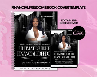 Pink Financial Freedom E Book Cover, Book Cover Design, Training Manual ...