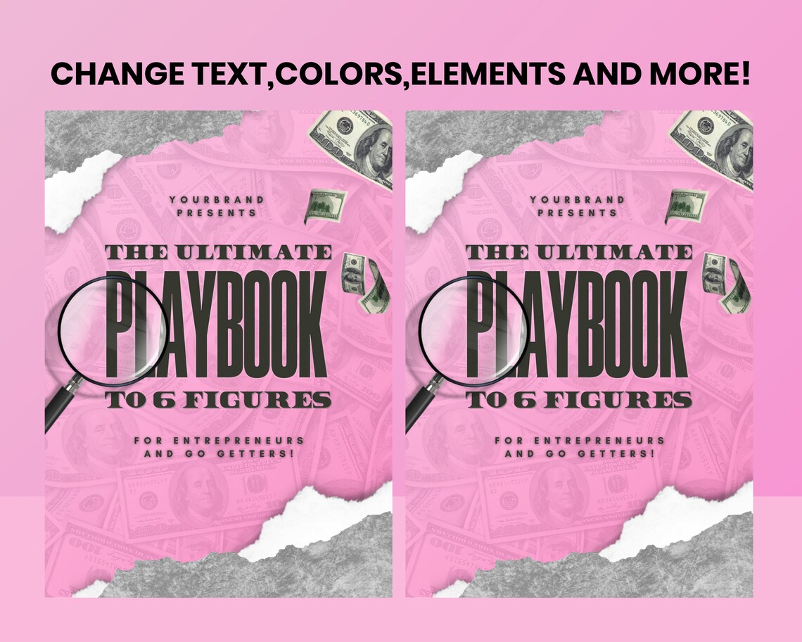 Pink Financial Freedom E Book Cover, Book Cover Design, Training Manual ...