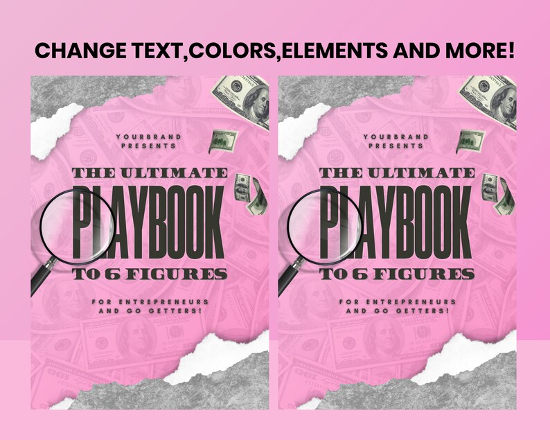 Pink Financial Freedom E Book Cover, Book Cover Design, Training Manual ...