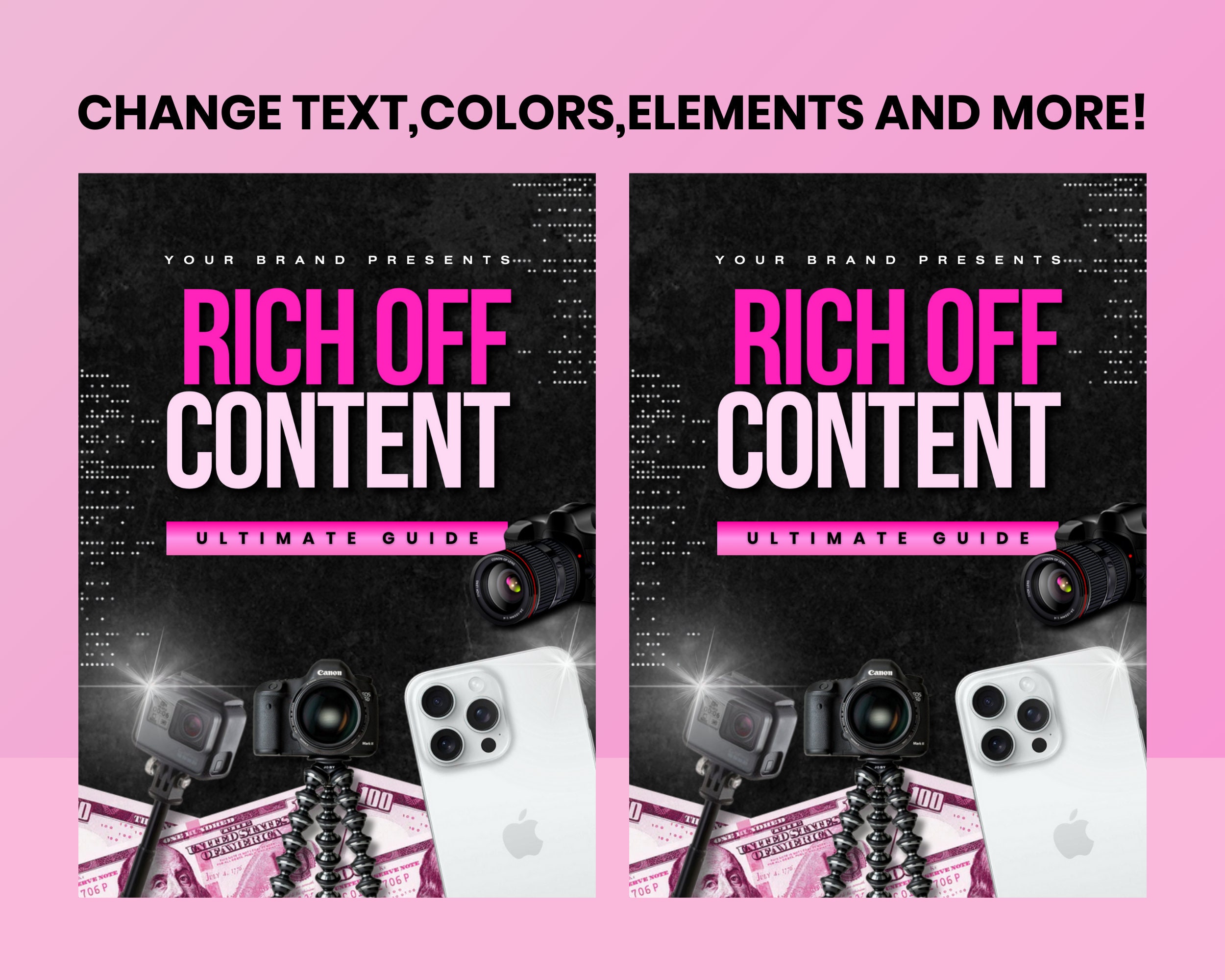 Rich off Content E-BOOK COVER Template,grow Your Content, White Label E ...