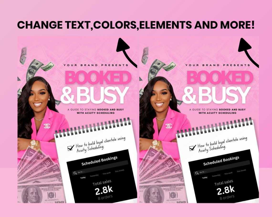 Pink Financial Freedom E Book Cover, Book Cover Design, Training Manual ...