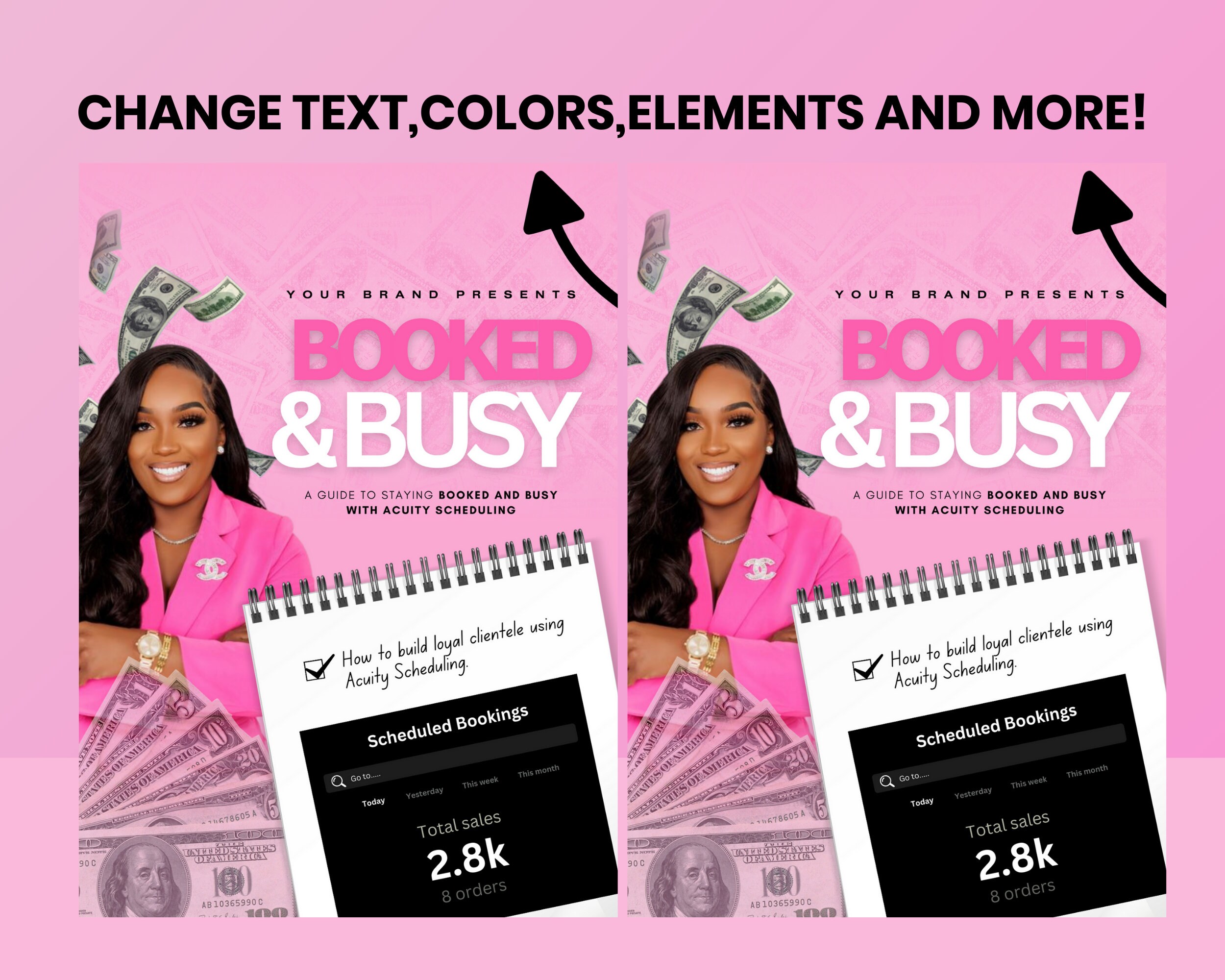 Pink Financial Freedom E Book Cover, Book Cover Design, Training Manual ...