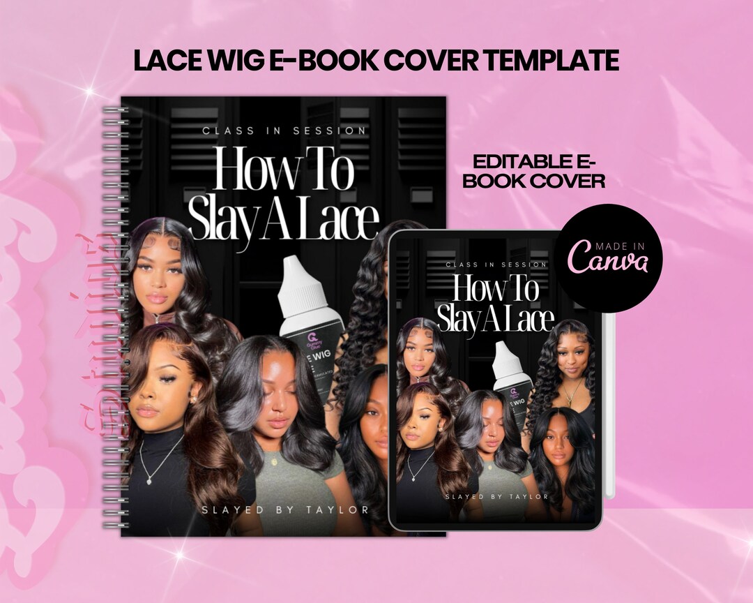 E-BOOK COVER Template, How to Slay A Lace, Lace Training Manual E-book ...