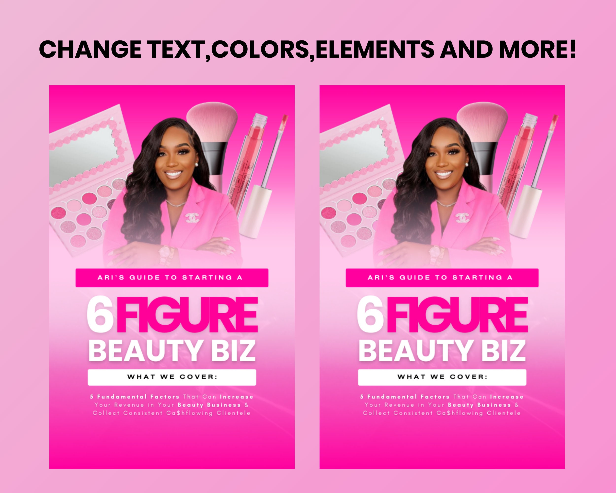 Editable EBOOK COVER Template,pink D.I.Y Digital Book,creative E-book ...