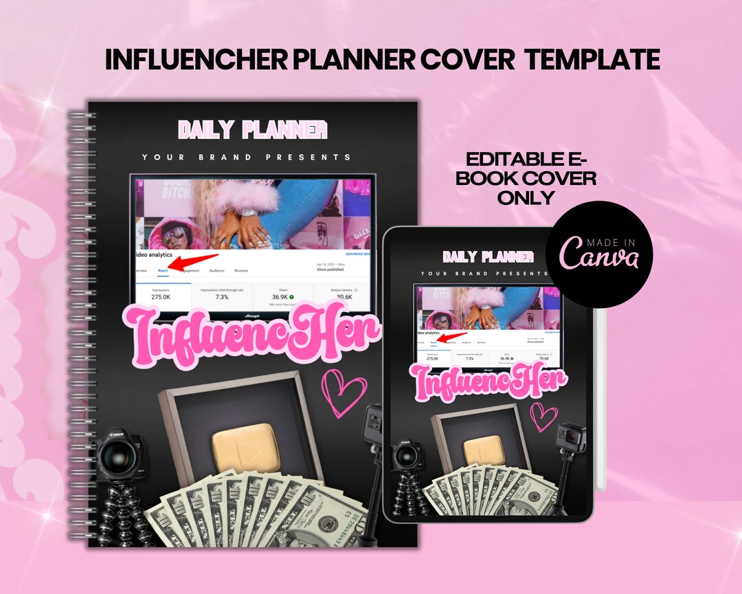 INFLUENCHER PLANNER Template,grow Your Content, Training Manual E-book ...