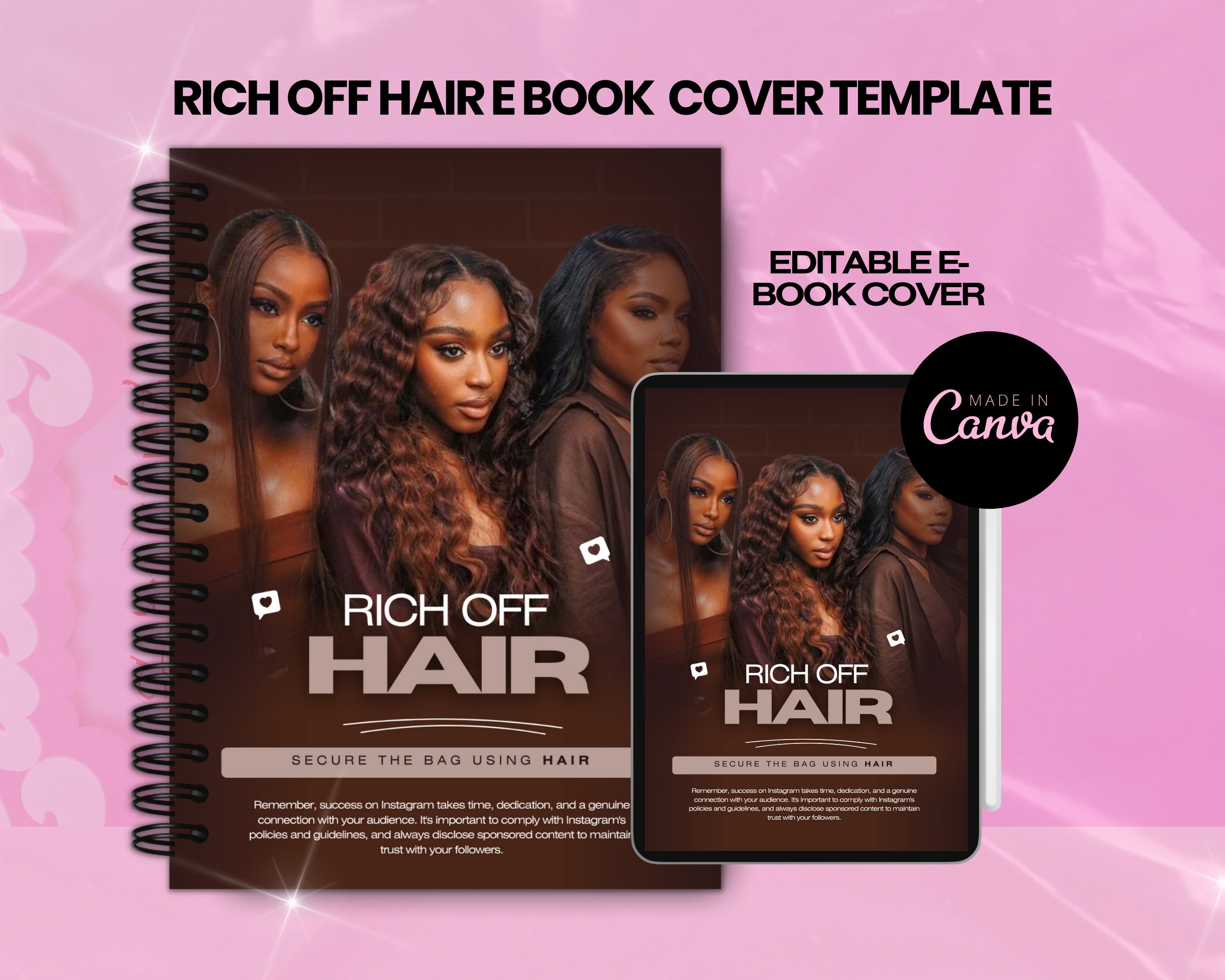 Melanin Rich off Hair E-BOOK COVER Template, Grow Your Content,content ...