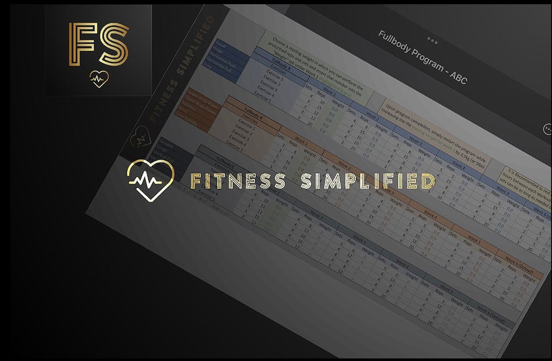 Fullbody Workout Program - 6 Week Program - Etsy