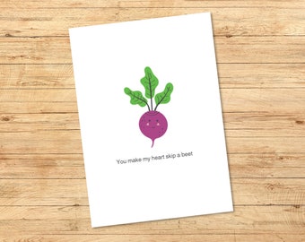 You Make My Heart Skip a Beet Printable - Etsy