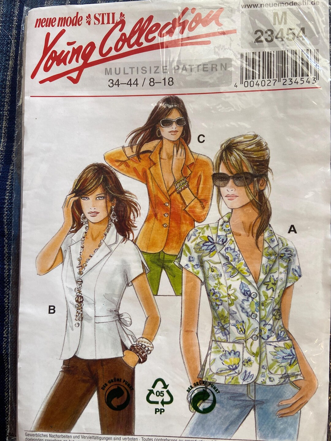 Neue Mode Stil M 23454 Sewing Pattern for Tops - Etsy