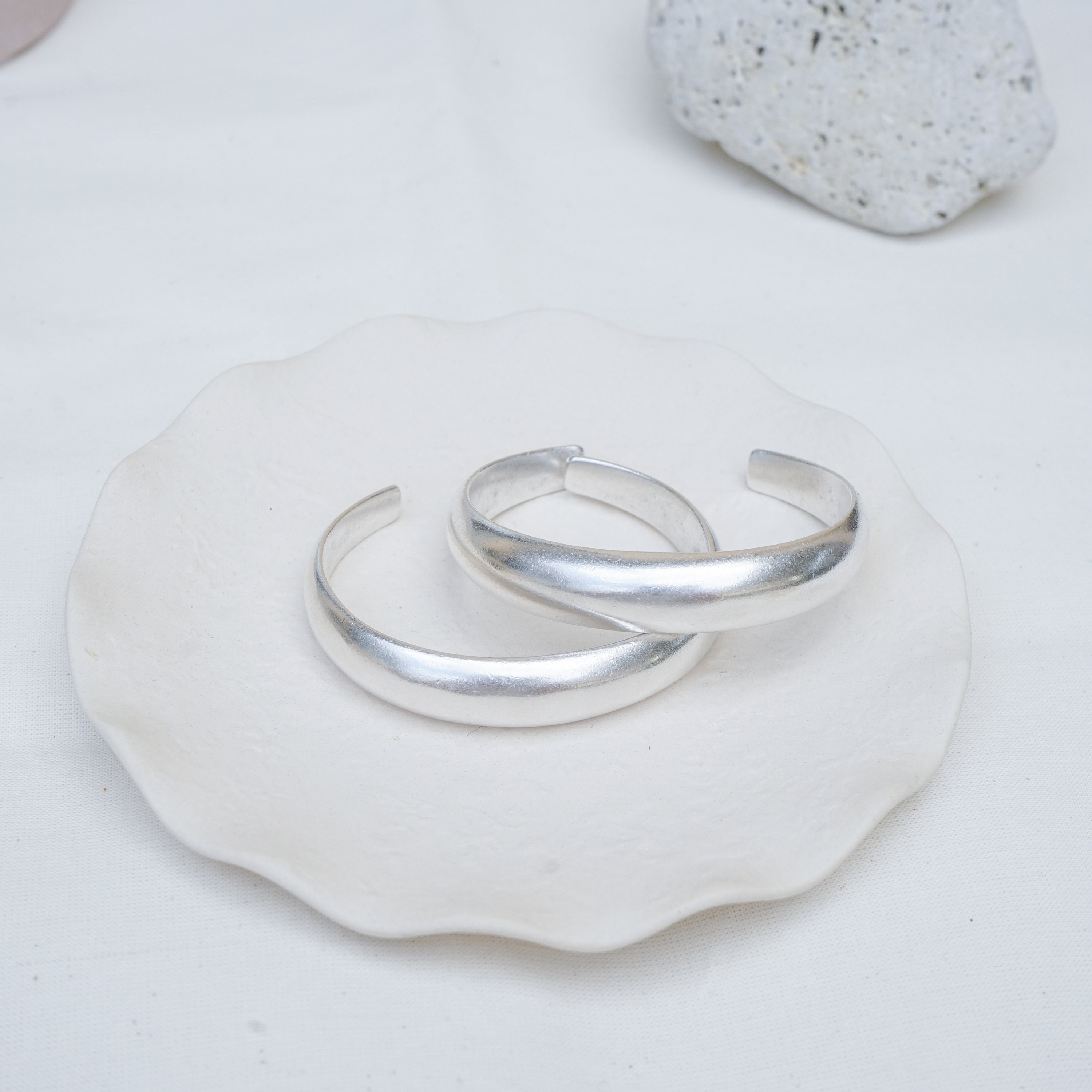 Big Silver SADE BOLD Cuff Thick Silver Plated Bracelet - Etsy