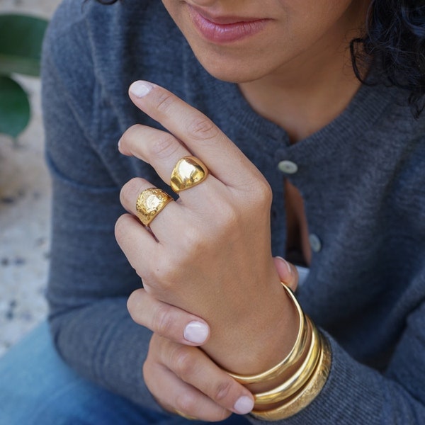 Bold Gold Ring - Etsy