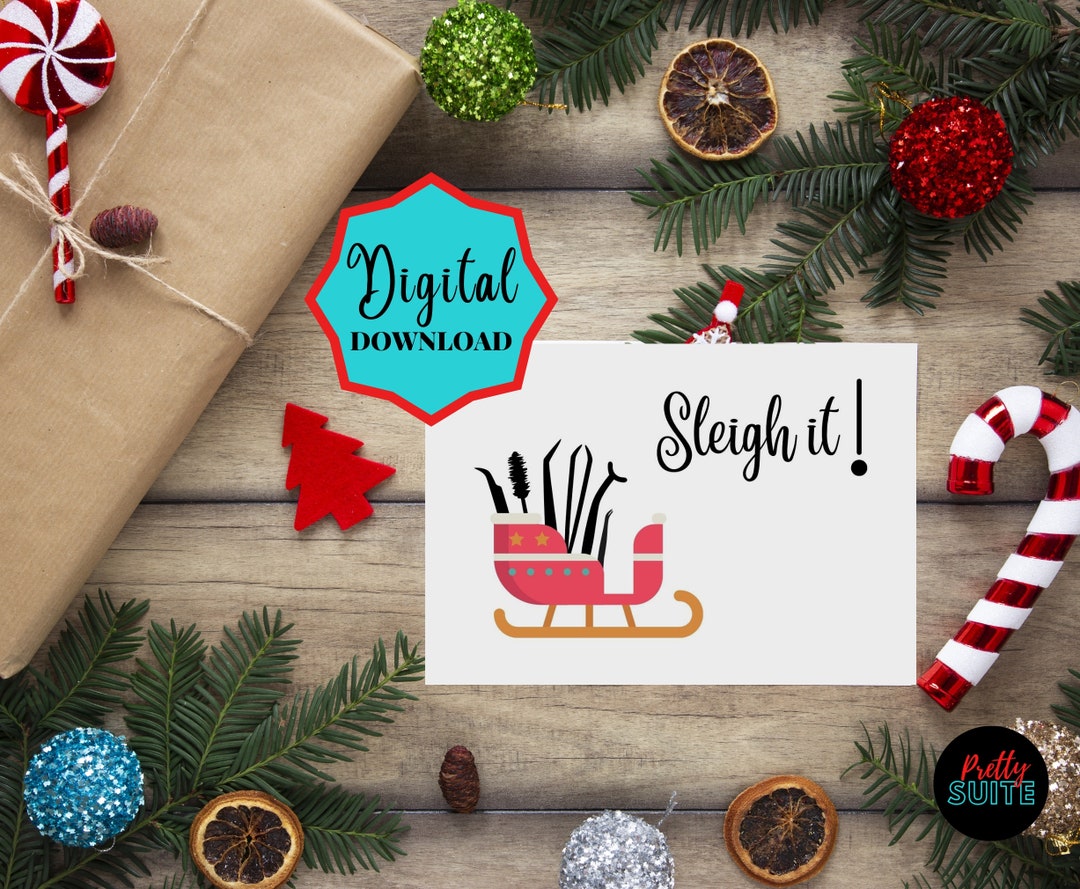 Printable Lash Card, Instant Download Lash Christmas Card, Lash Tech ...