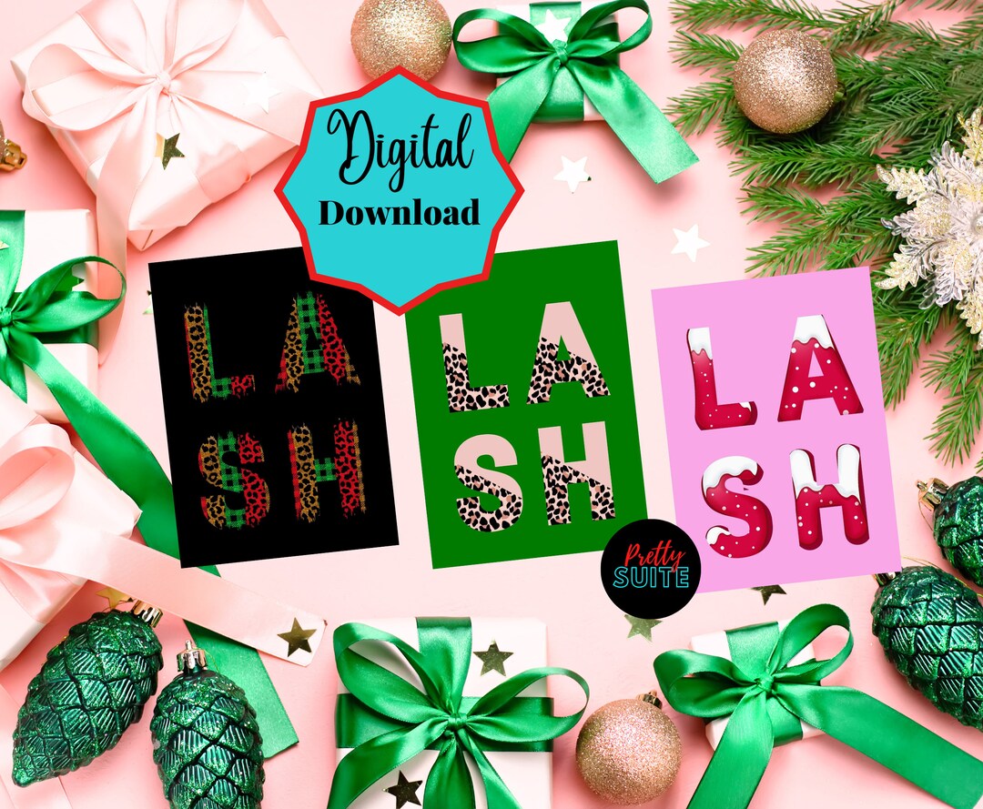 Printable Lash Card, Instant Download Lash Holiday Card, Lash Tech ...
