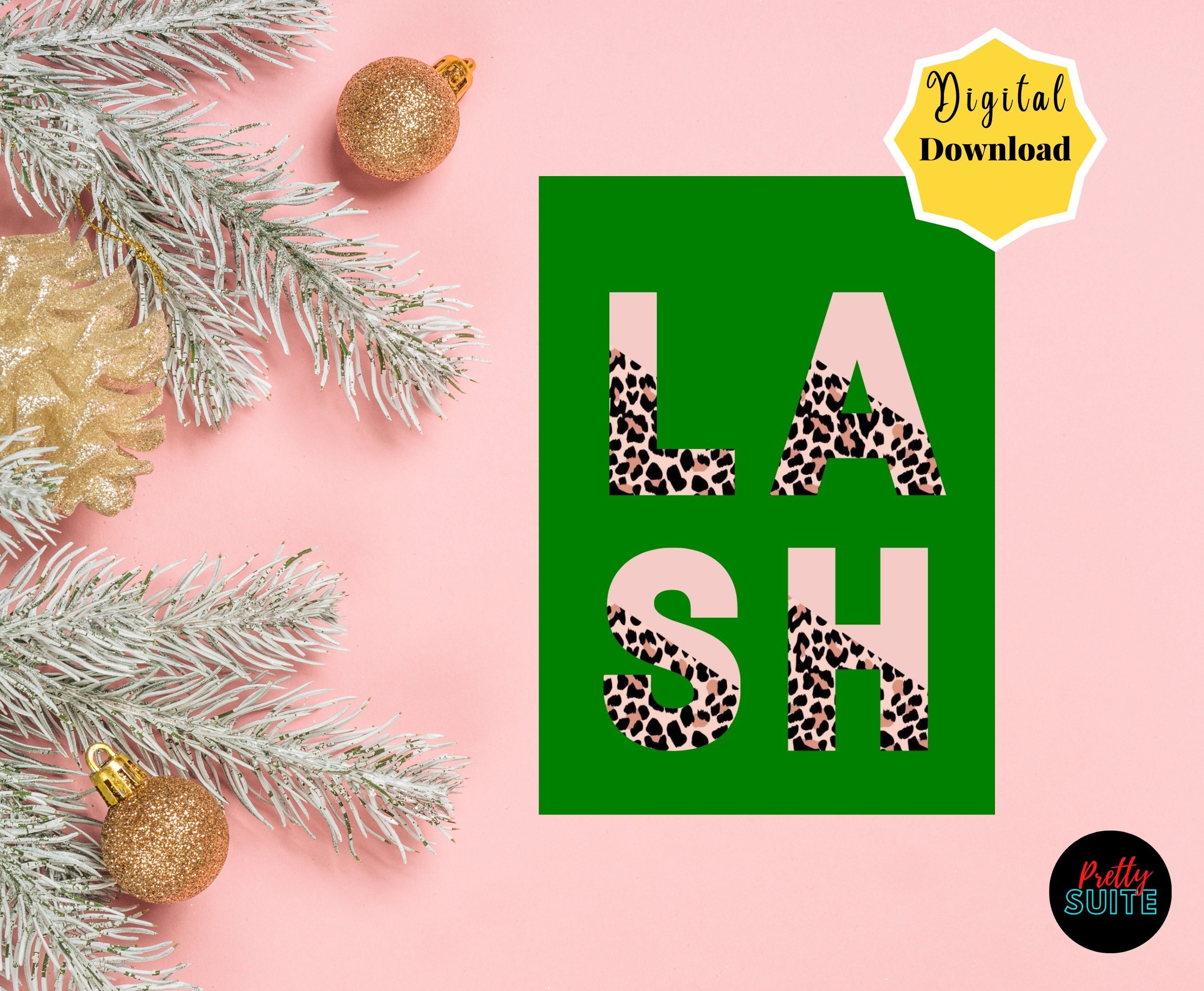 Printable Lash Card, Instant Download Lash Holiday Card, Lash Tech ...