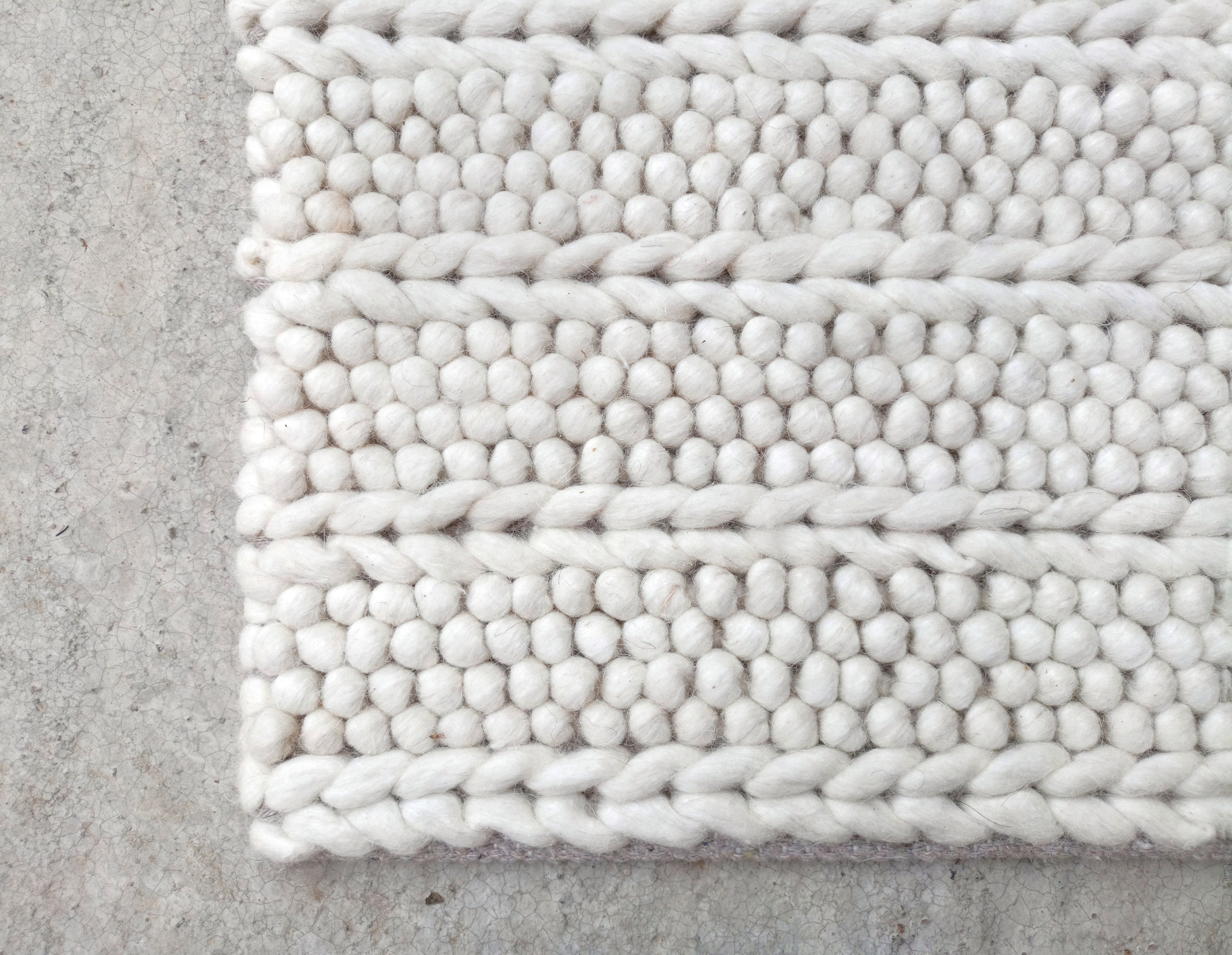 Hand Knitted Chunky Wool Loop Indoor Area Rug Bedroom Rug - Etsy