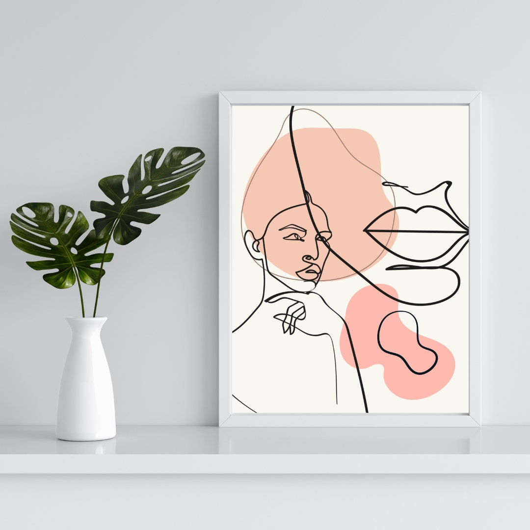Female Line Art Print Digital Gallery Line Art Fine Line Art - Etsy