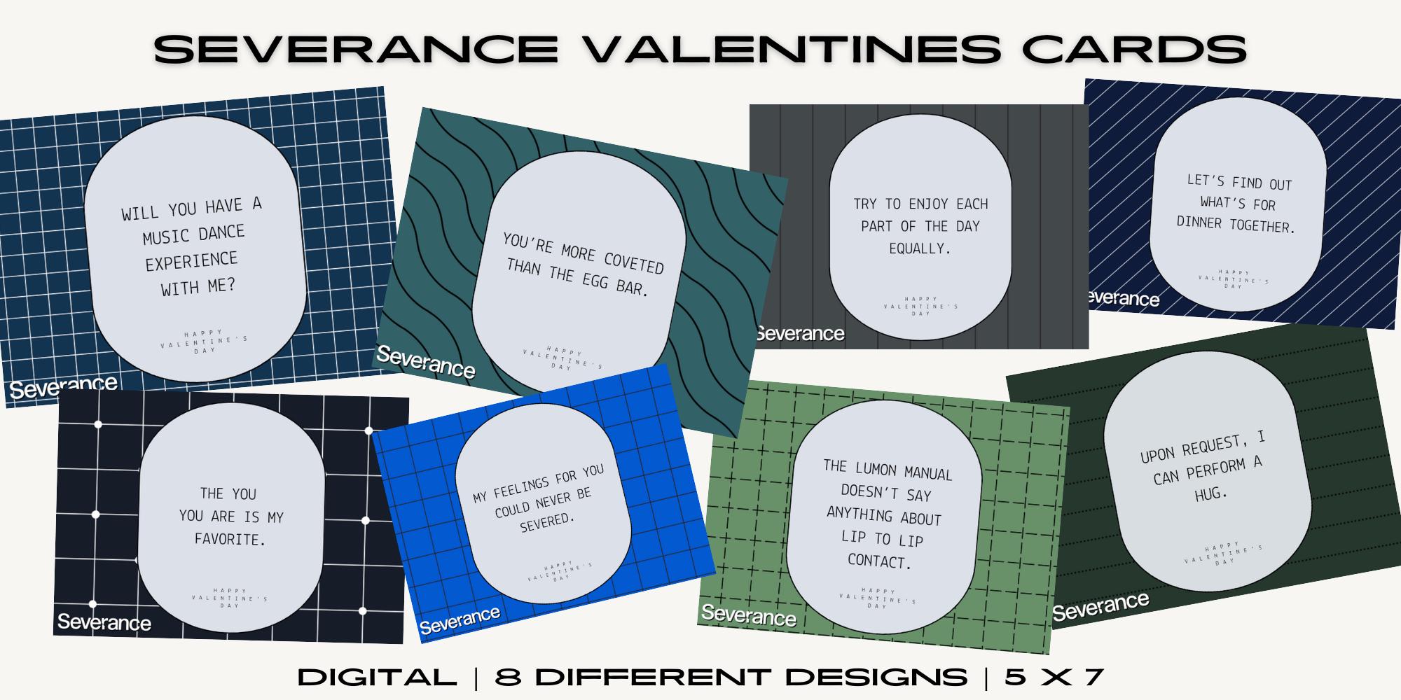 Printable Severance Cards, Severance Valentines Cards, Valentines Cards ...