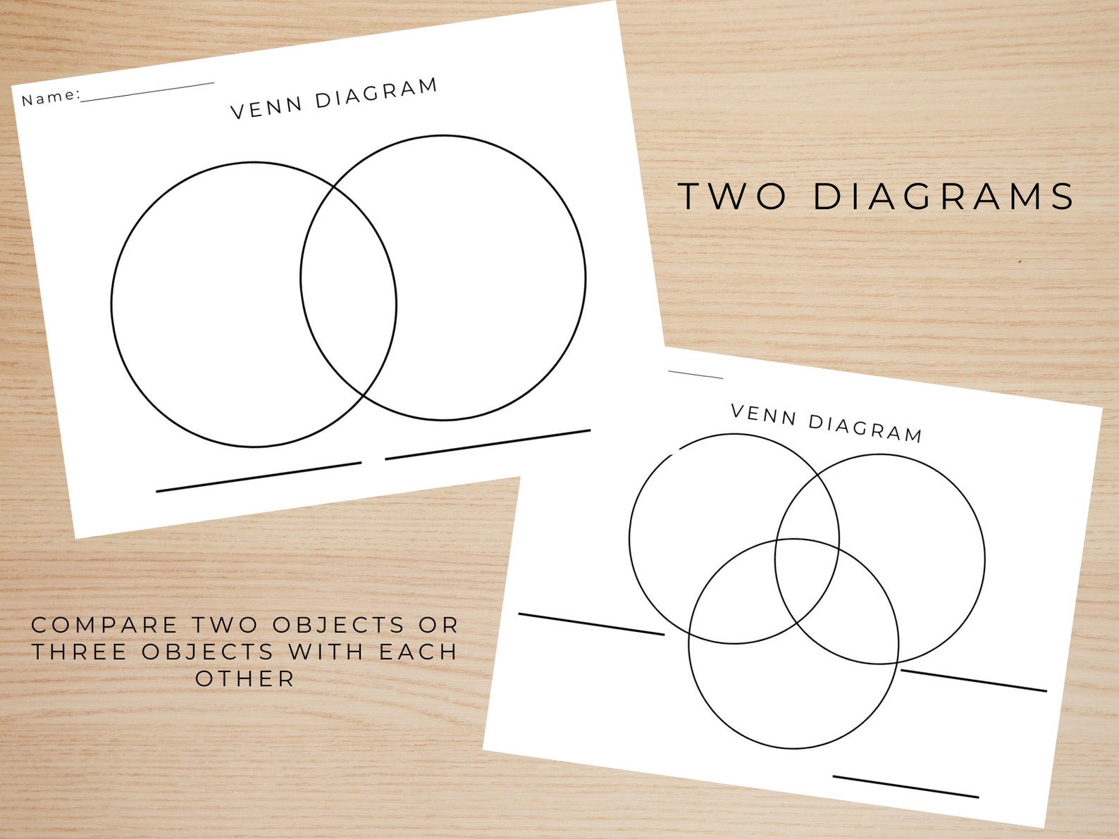Venn Diagram, Venn Diagram Template, Blank Venn Diagram, 3 Circle Venn ...