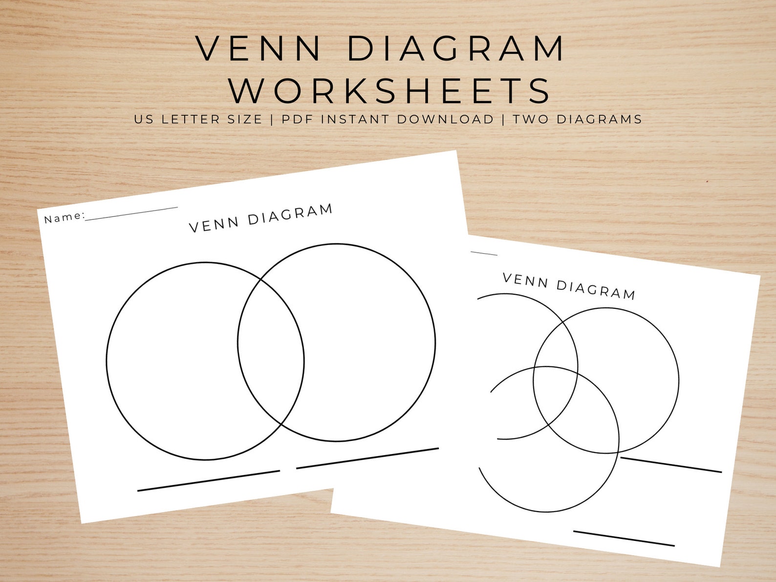 Venn Diagram, Venn Diagram Template, Blank Venn Diagram, 3 Circle Venn ...