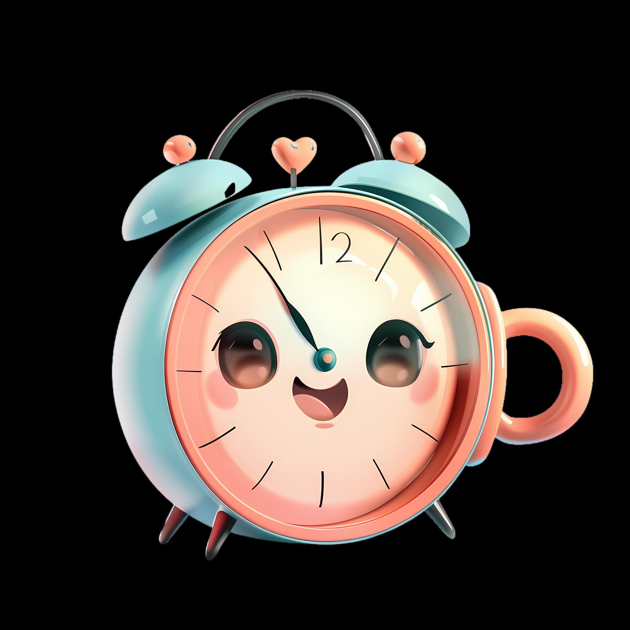 Adorable Cartoon Alarm Clocks Clipart Collection for Instant Download ...