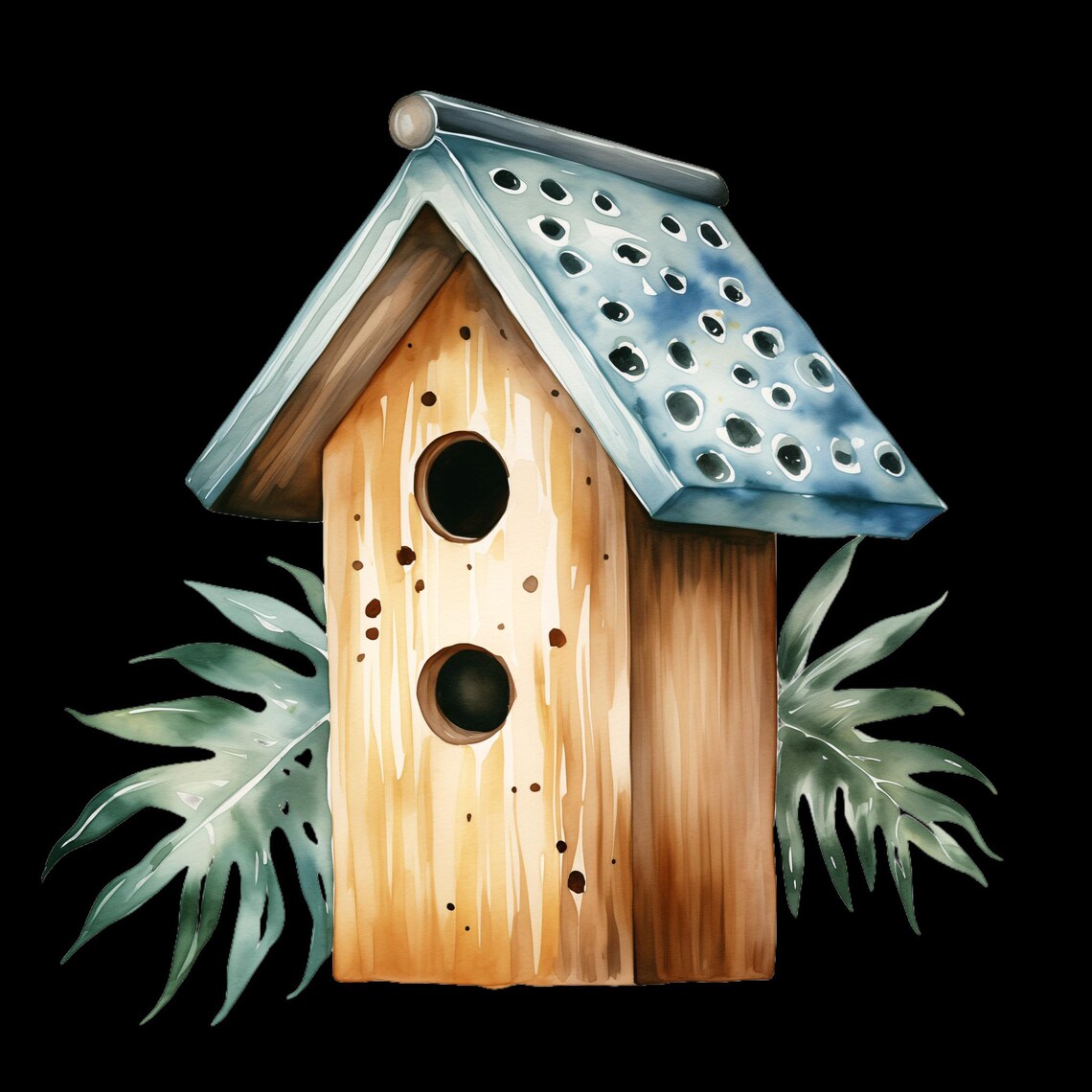 Beautifully Illustrated Bird Nests and Birdhouses in Soft Watercolor ...