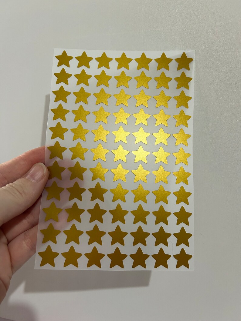 Vinyl Gold Star Sticker Sheet - Etsy