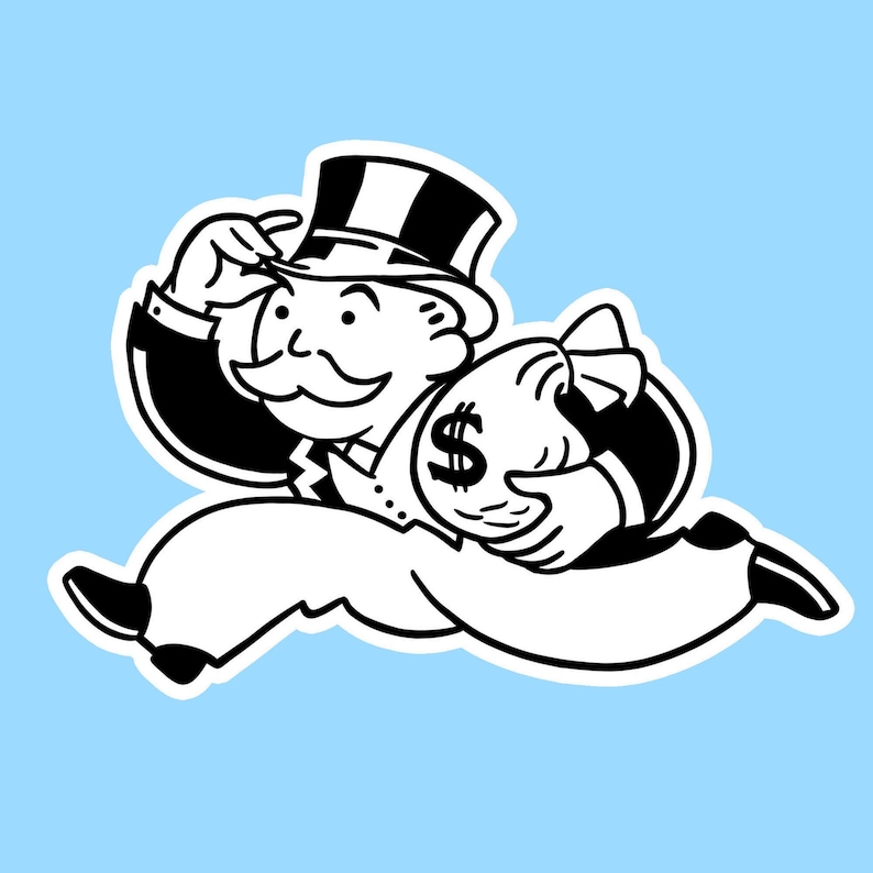 Monopoly Man Sticker - Etsy