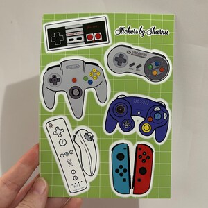 Nintendo Controllers Sticker Sheet - Etsy
