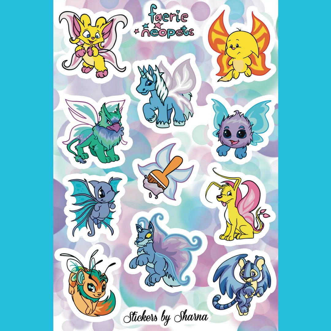 Faerie Neopets Sticker Sheet - Etsy