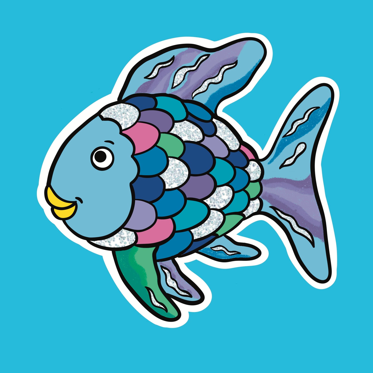 Rainbow Fish Sticker - Etsy