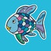 Rainbow Fish Sticker - Etsy