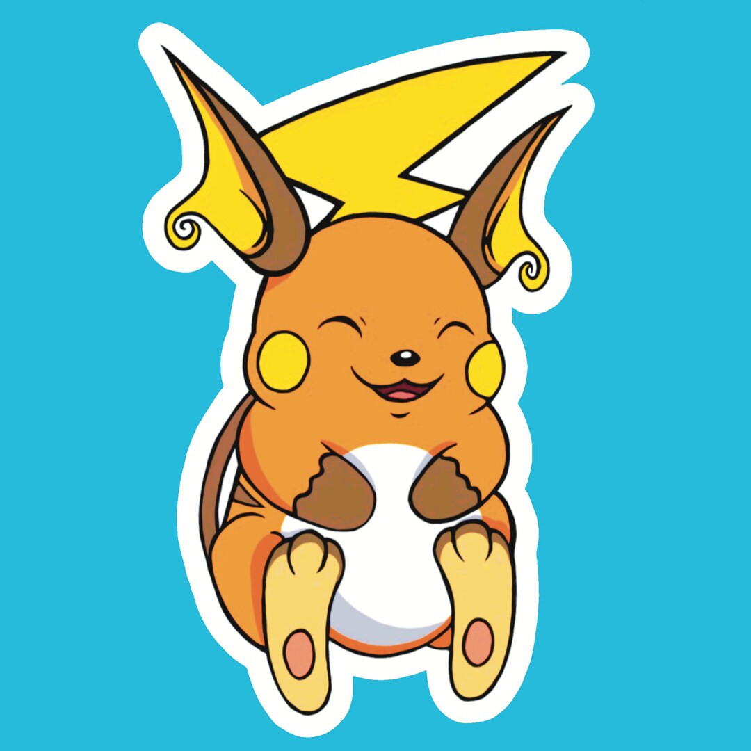 Pokemon Happy Raichu Sticker - Etsy