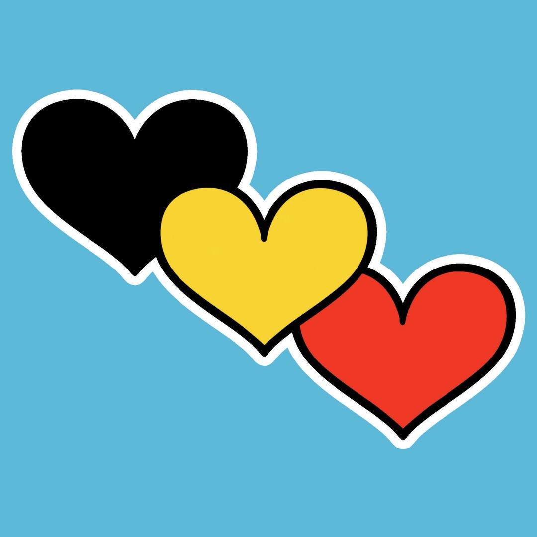 Australian Indigenous Hearts Flag Sticker - Etsy Australia