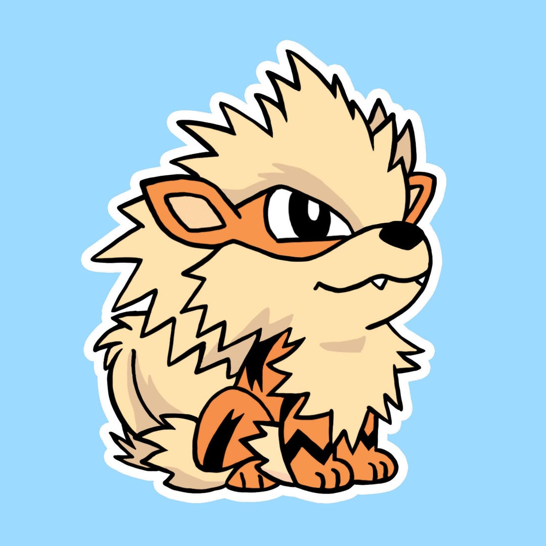 Cute Fire Dog Sticker - Etsy