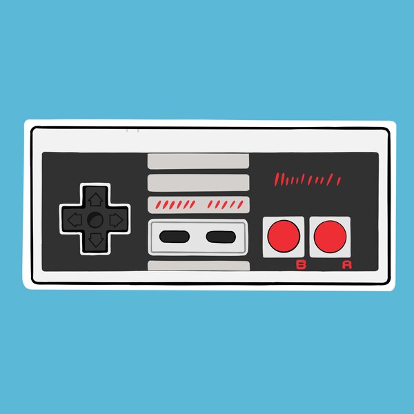 Nintendo Nes Controller Sticker - Etsy