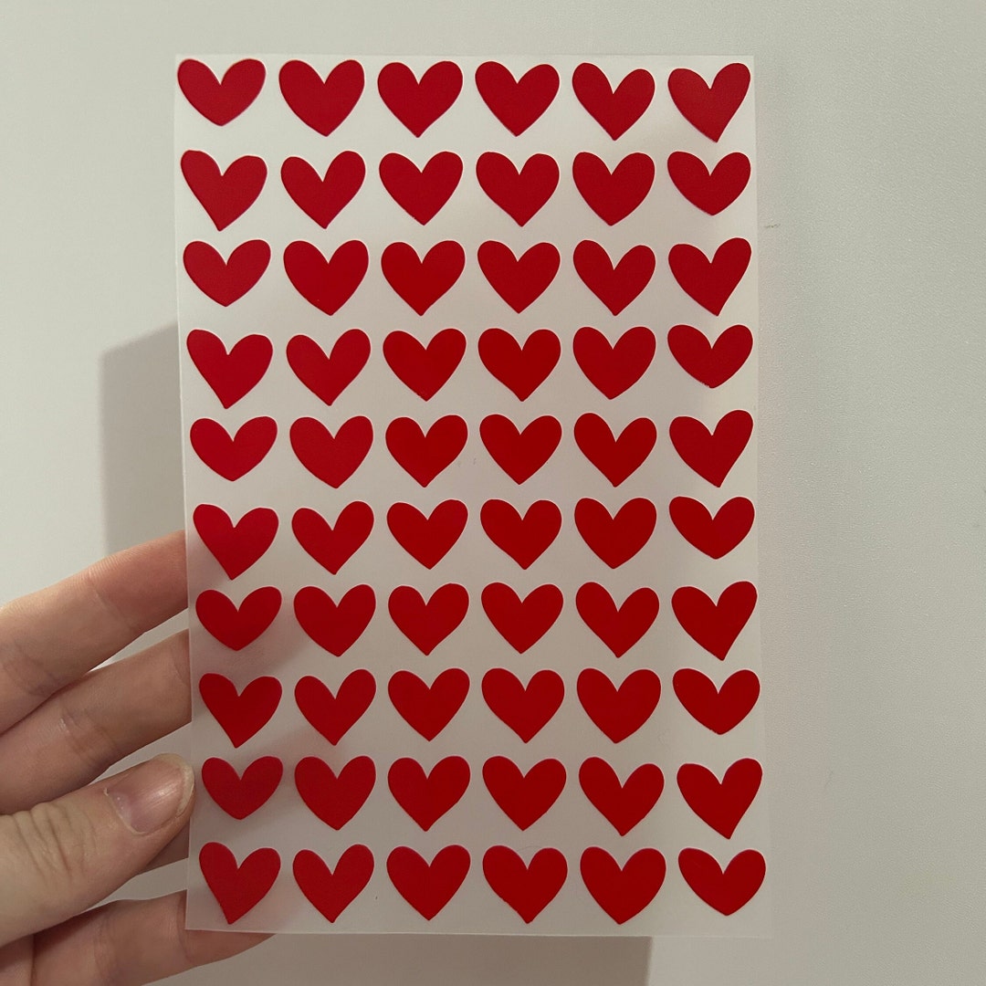 Vinyl Love Hearts Sticker Sheet - Etsy