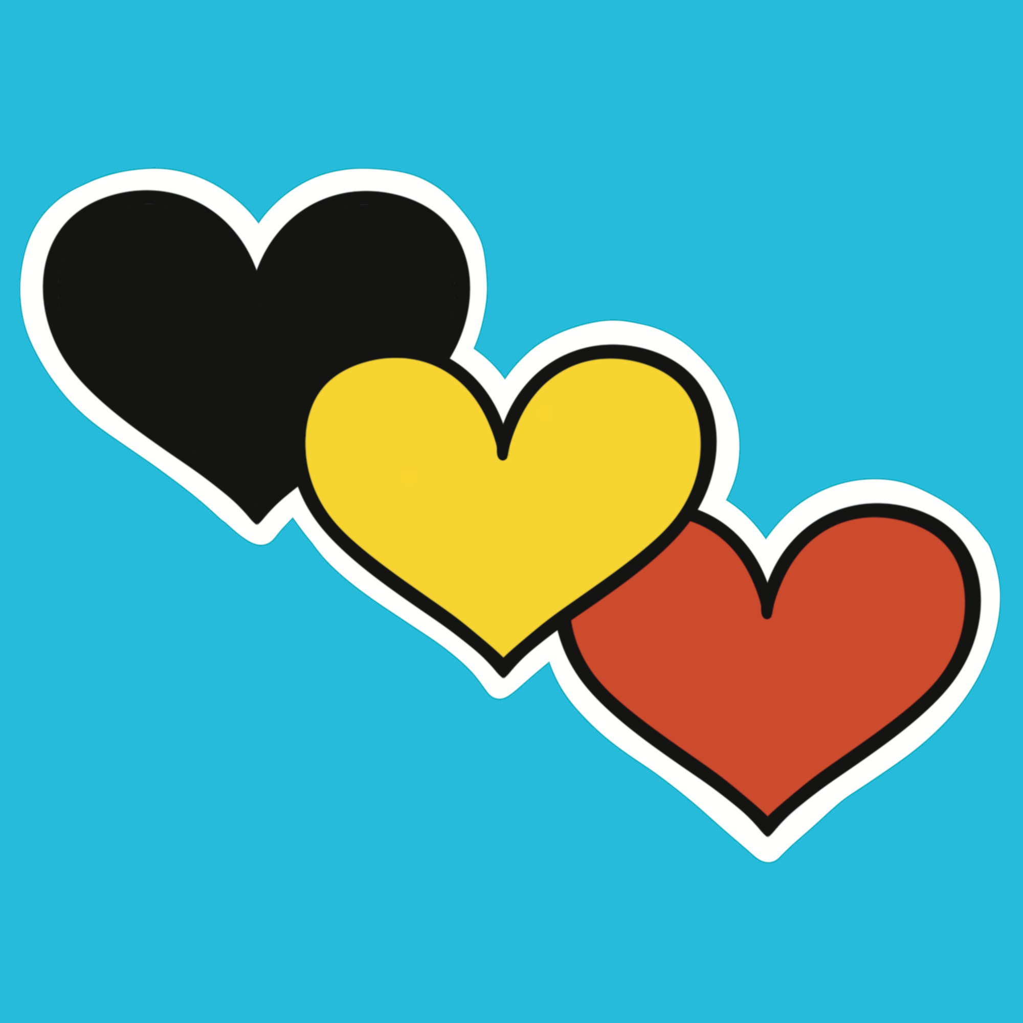 Australian Indigenous Hearts Flag Sticker - Etsy