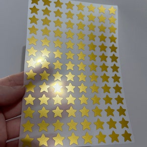 Vinyl Gold Star Sticker Sheet - Etsy