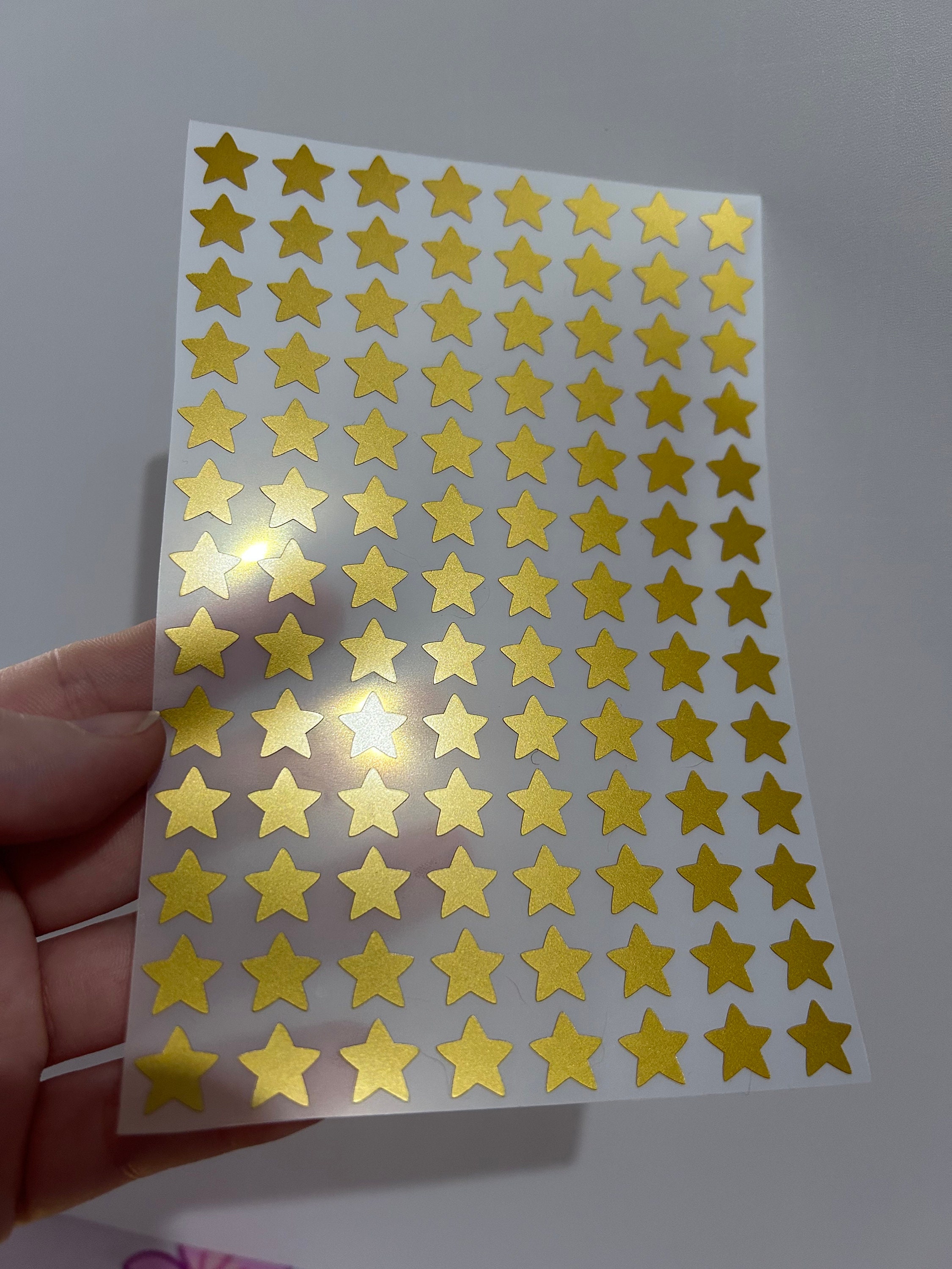 Vinyl Gold Star Sticker Sheet - Etsy