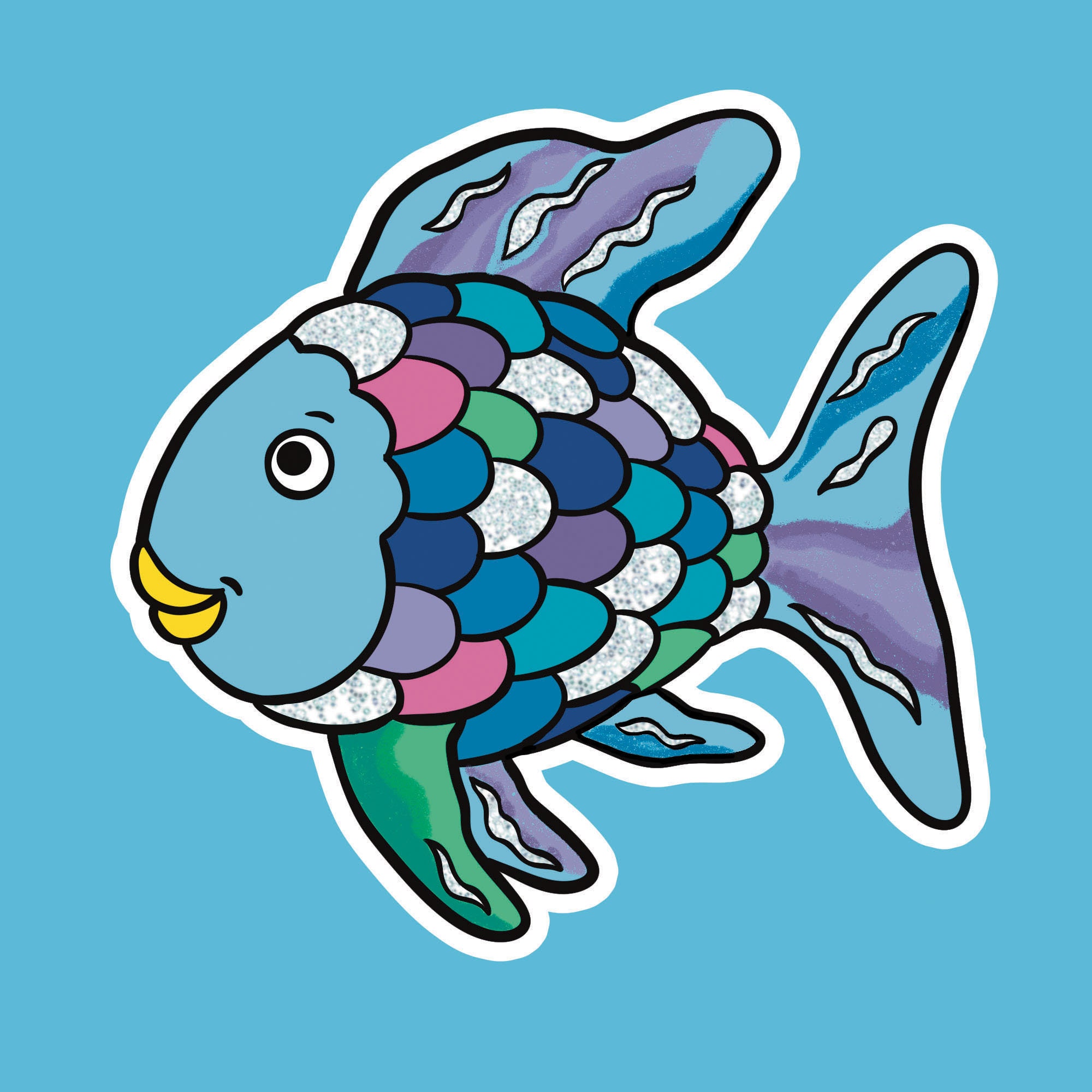 Rainbow Fish Sticker - Etsy