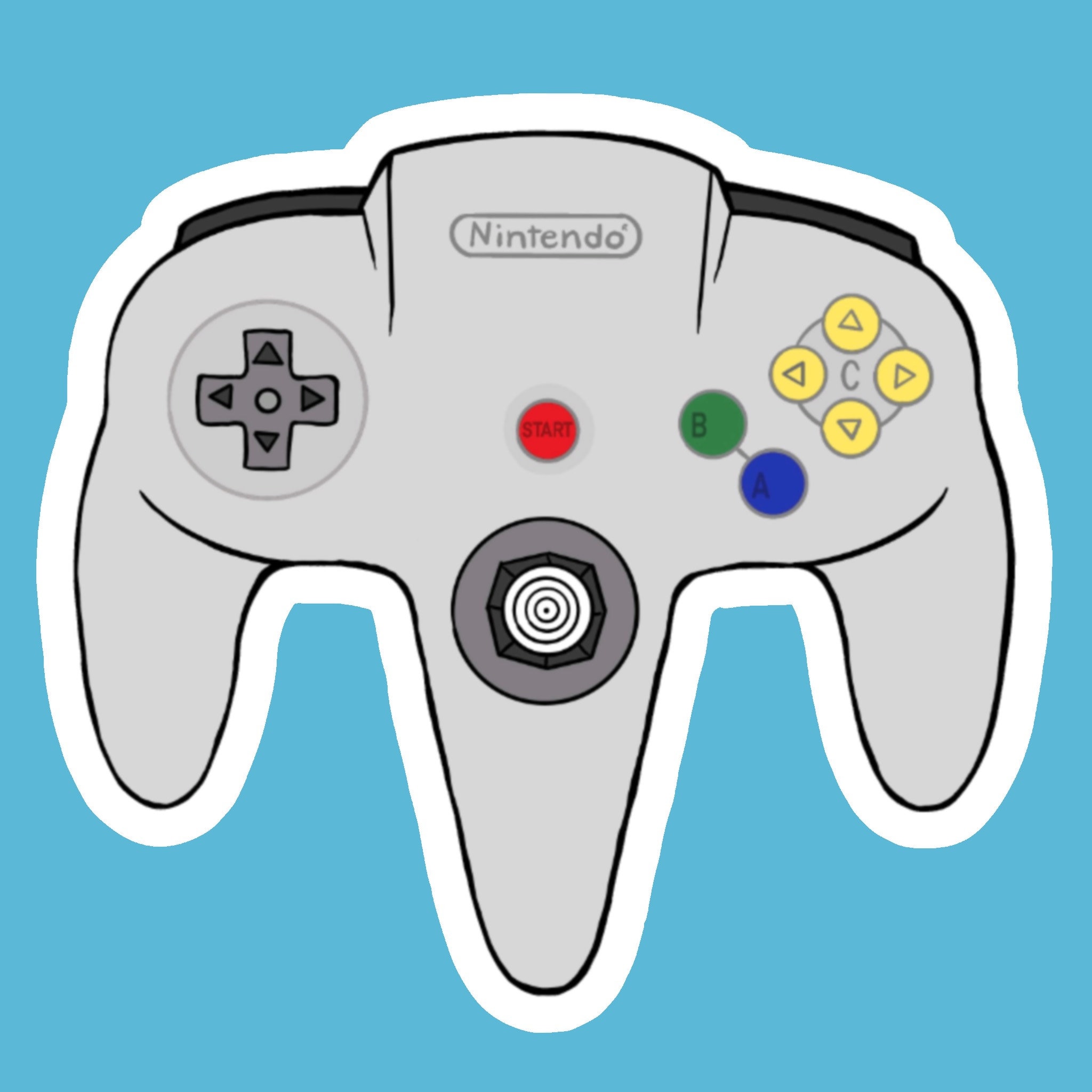 Nintendo 64 Controller Drawing