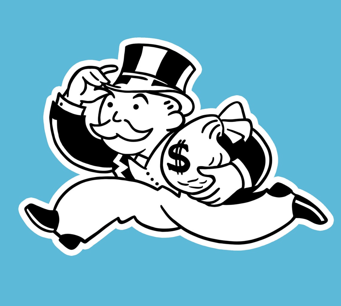Monopoly Man Sticker - Etsy